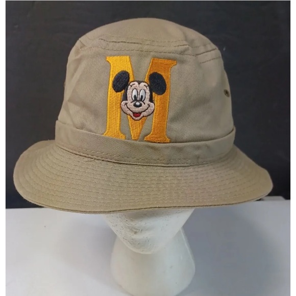 Disney | Accessories | Vintage Y2k Disneyland Mickey Tan Cream Safari ...